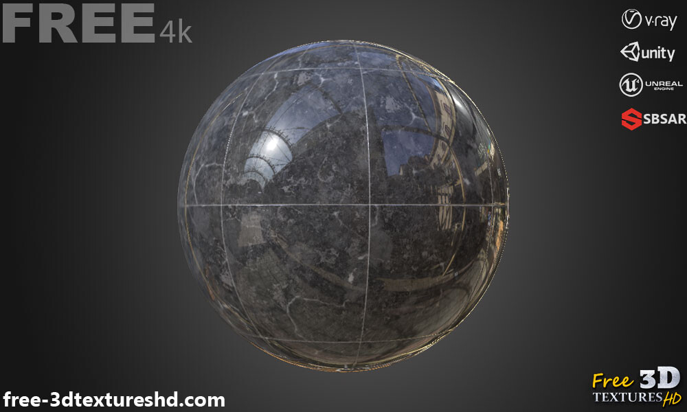 PBR Textures Free Download - Grey Marble Tile Substance SBSAR Texture ...