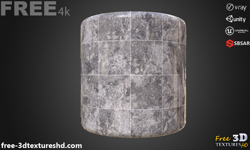PBR Textures Free Download - Grey Marble Tile Substance SBSAR PBR ...