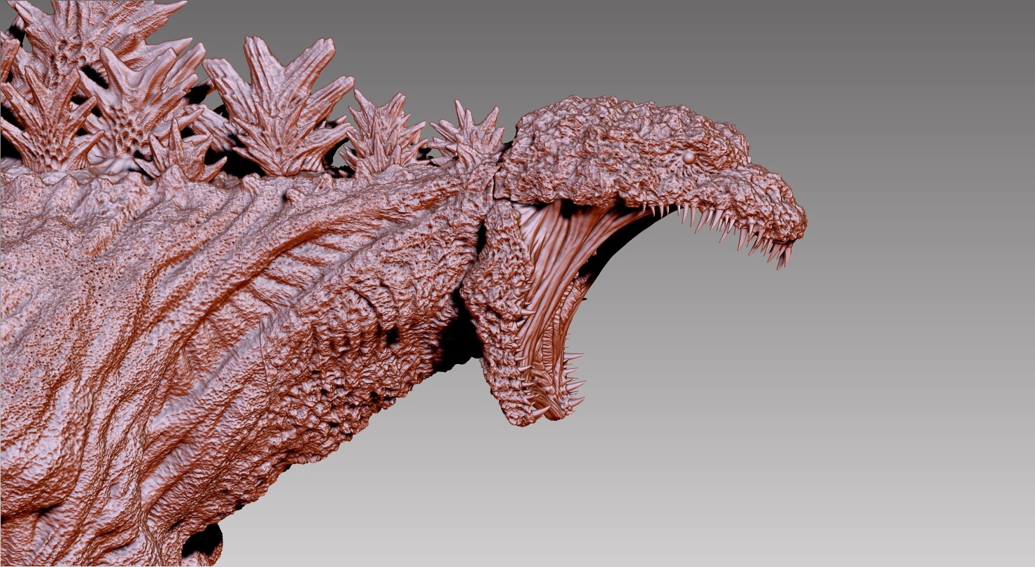 ALEX - Shingodzilla head open mouth