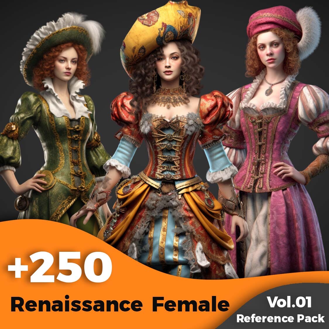 ArtStation - +250 Renaissance Female Character Concept (4K)