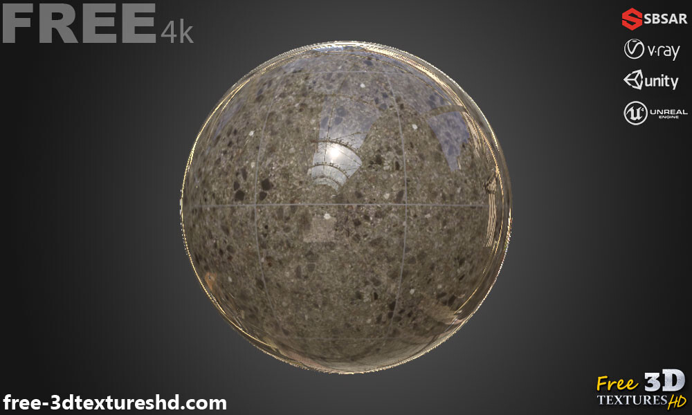 3D textures PBR free Download - Brown Ceramic Floor Tile Terrazzo ...
