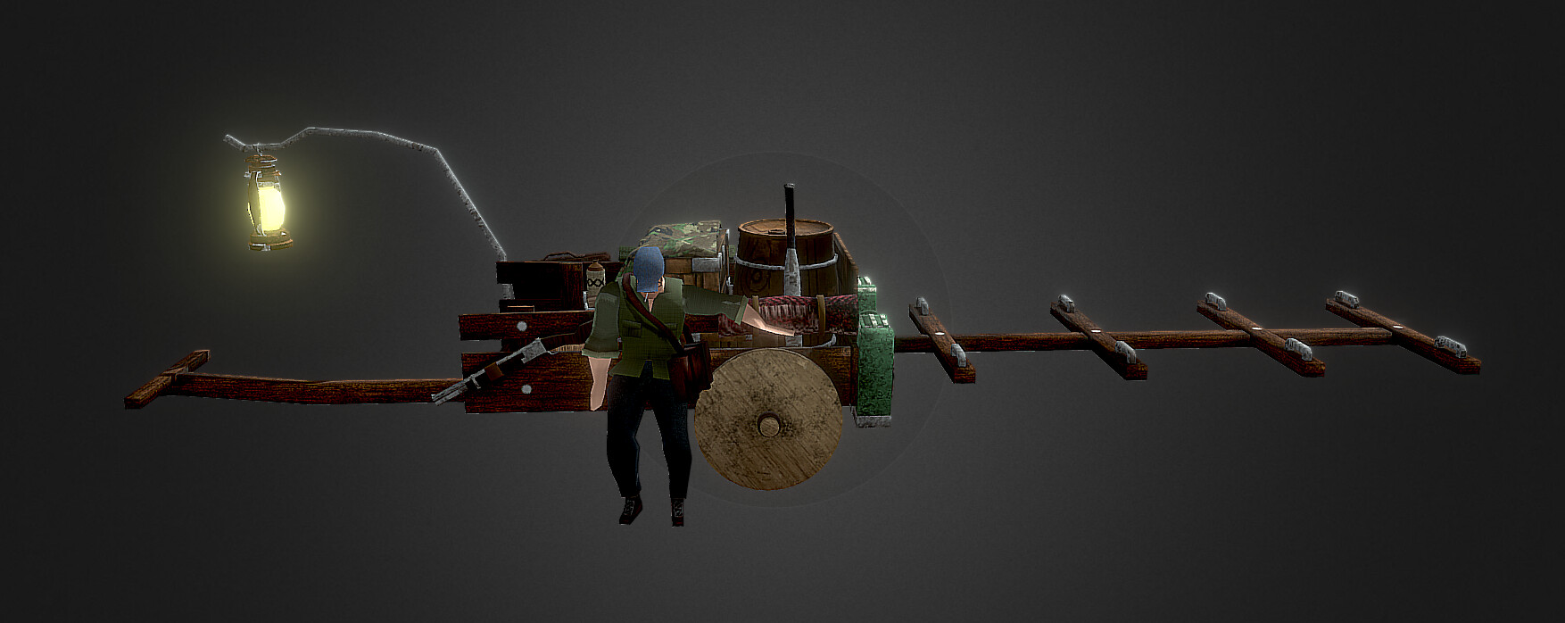 ArtStation - Low poly trading cart