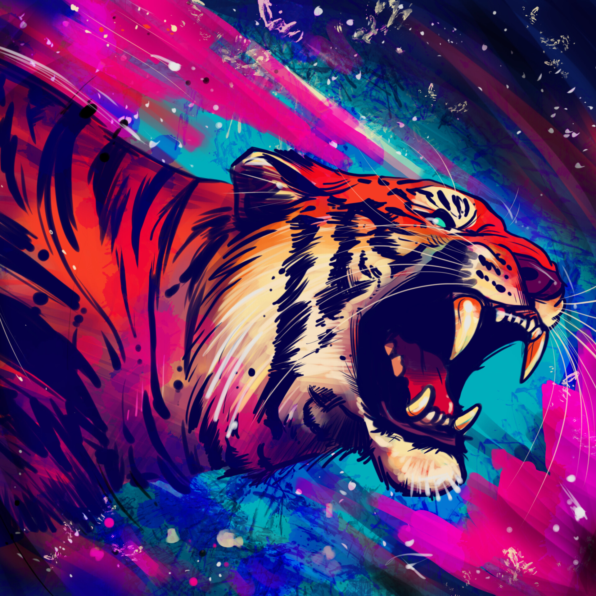 ArtStation - Graffiti Animal Portraits