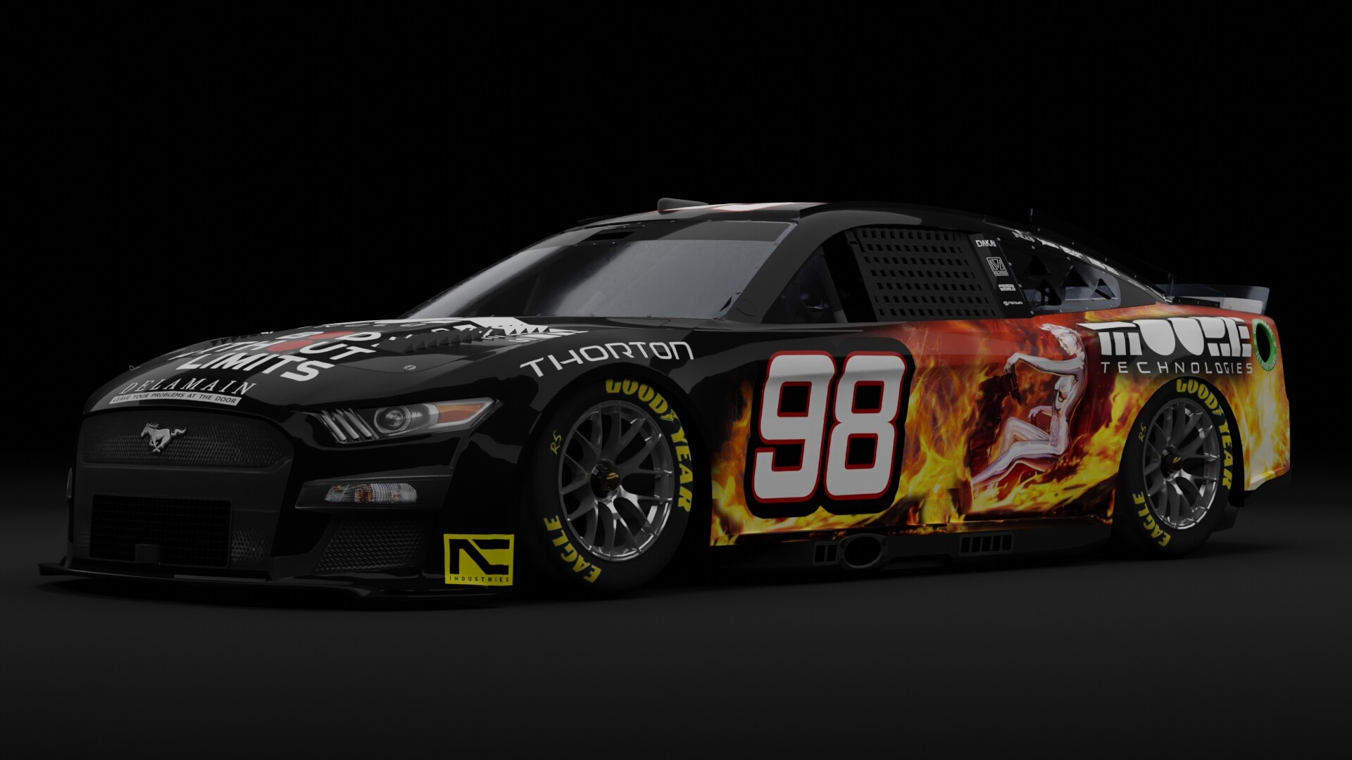 ArtStation - NASCAR Ford Mustang Moore Technologies livery