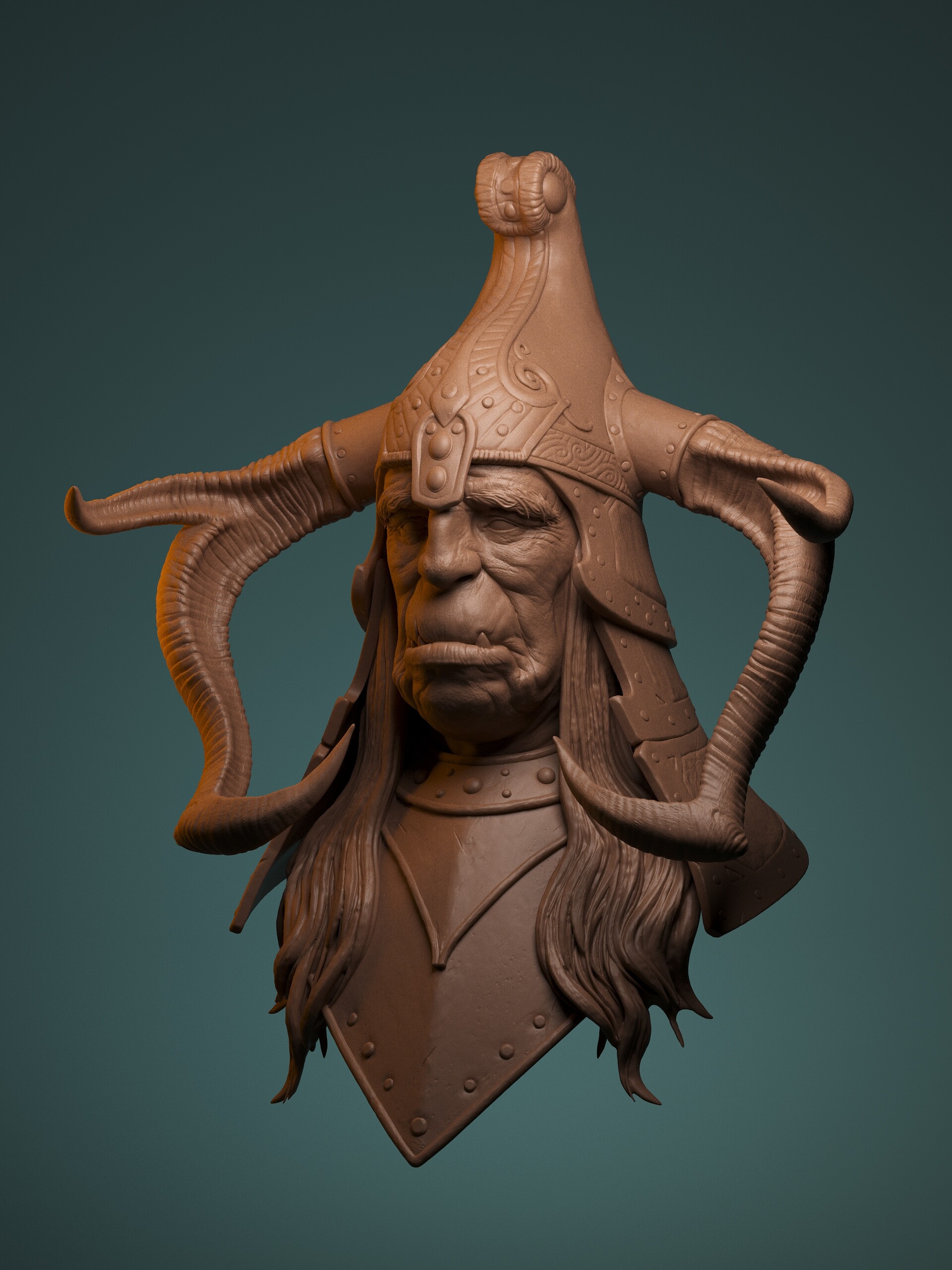 ArtStation - orc bust