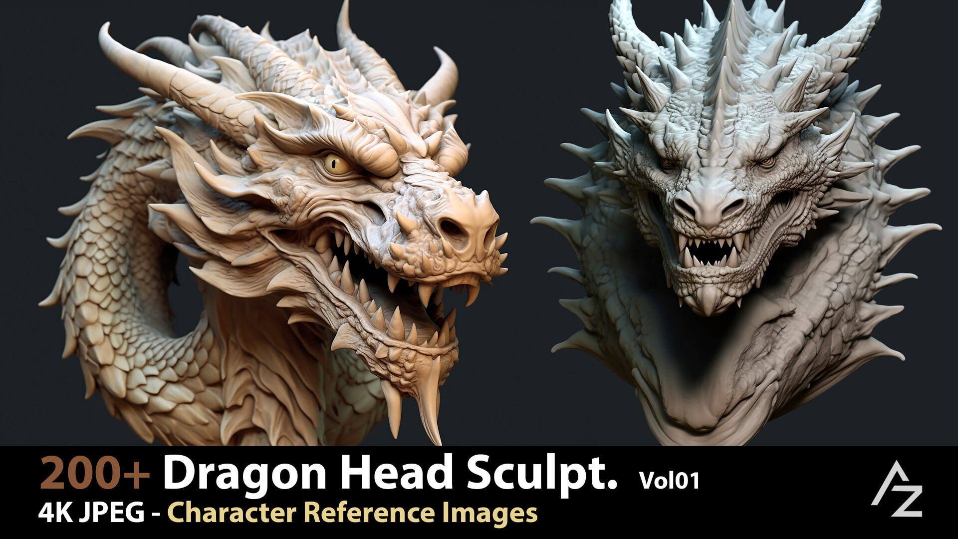ArtStation - 200 Dragon Head Sculpt - VOL.01