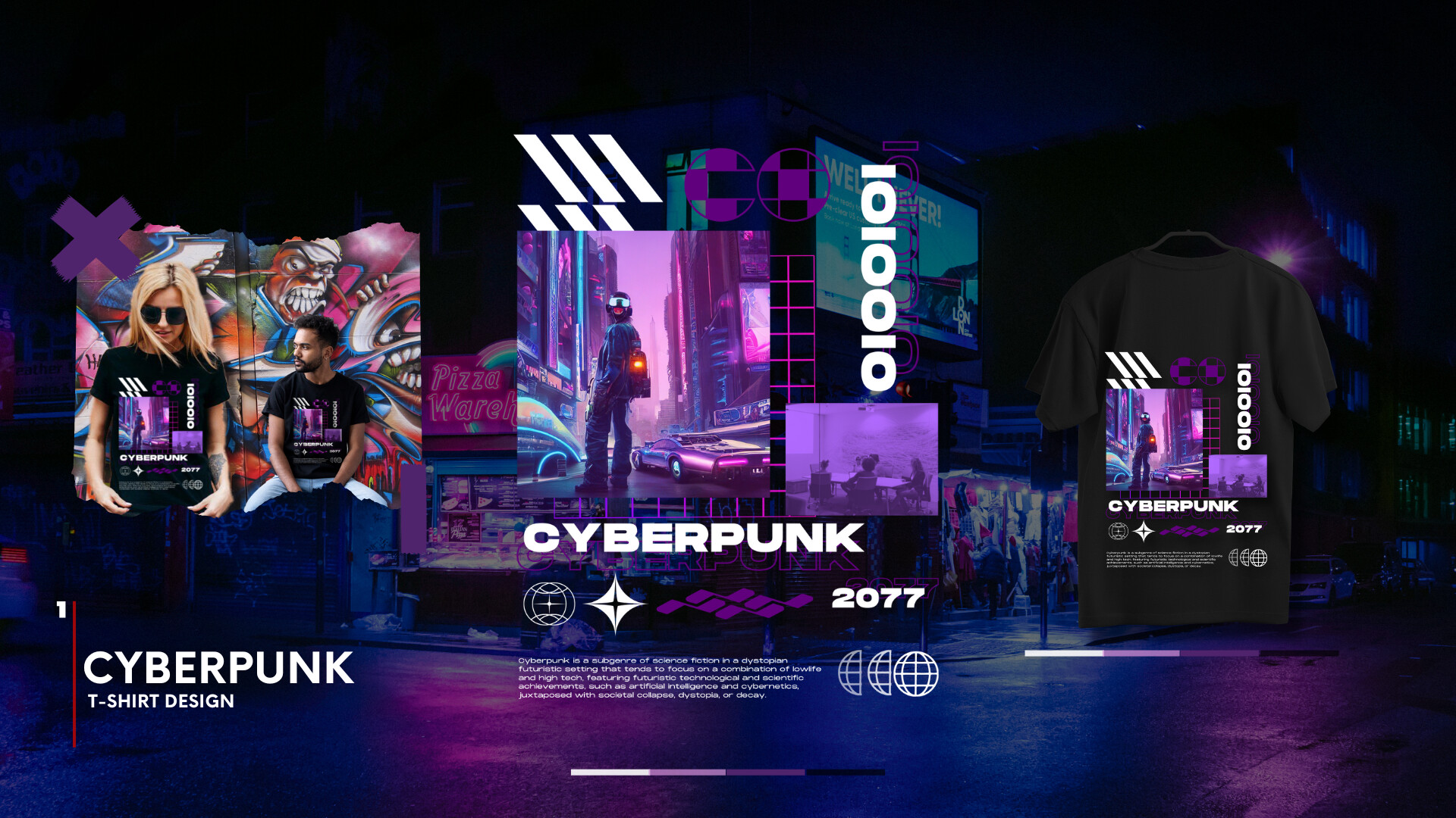 ArtStation - Cyberpunk T-Shirt Design: A Fusion of Futuristic Elements