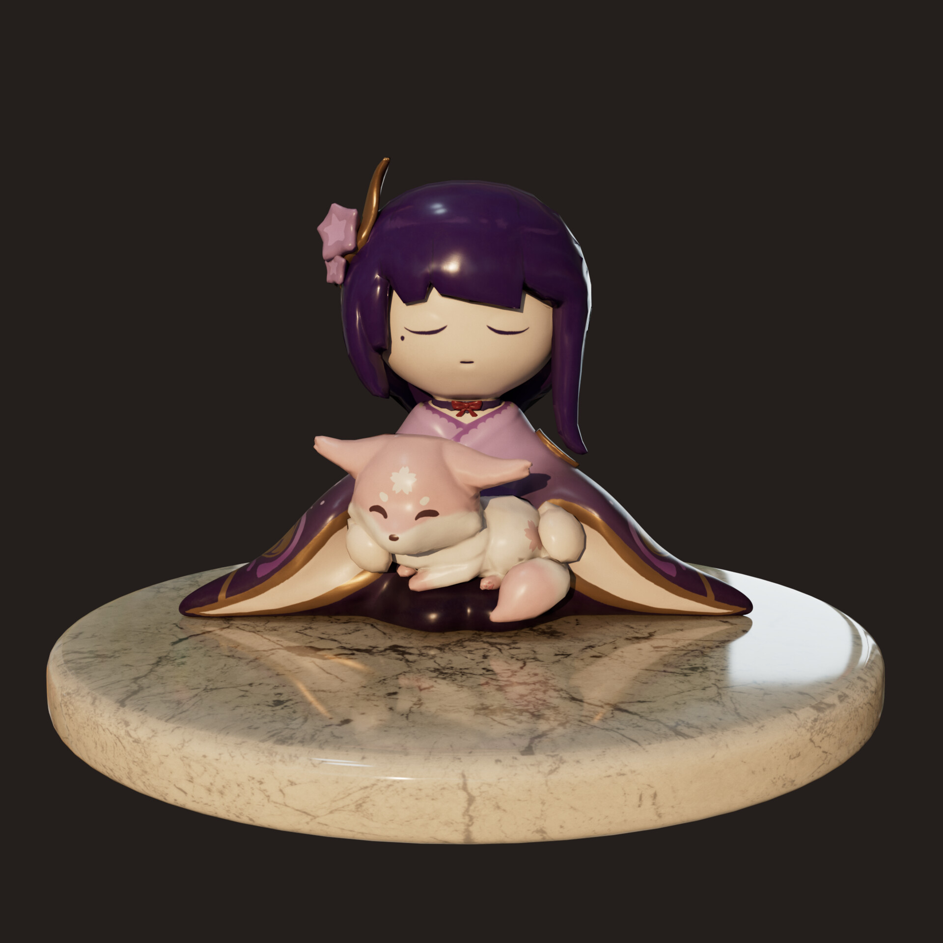 ArtStation - Raiden Miko Sculpture