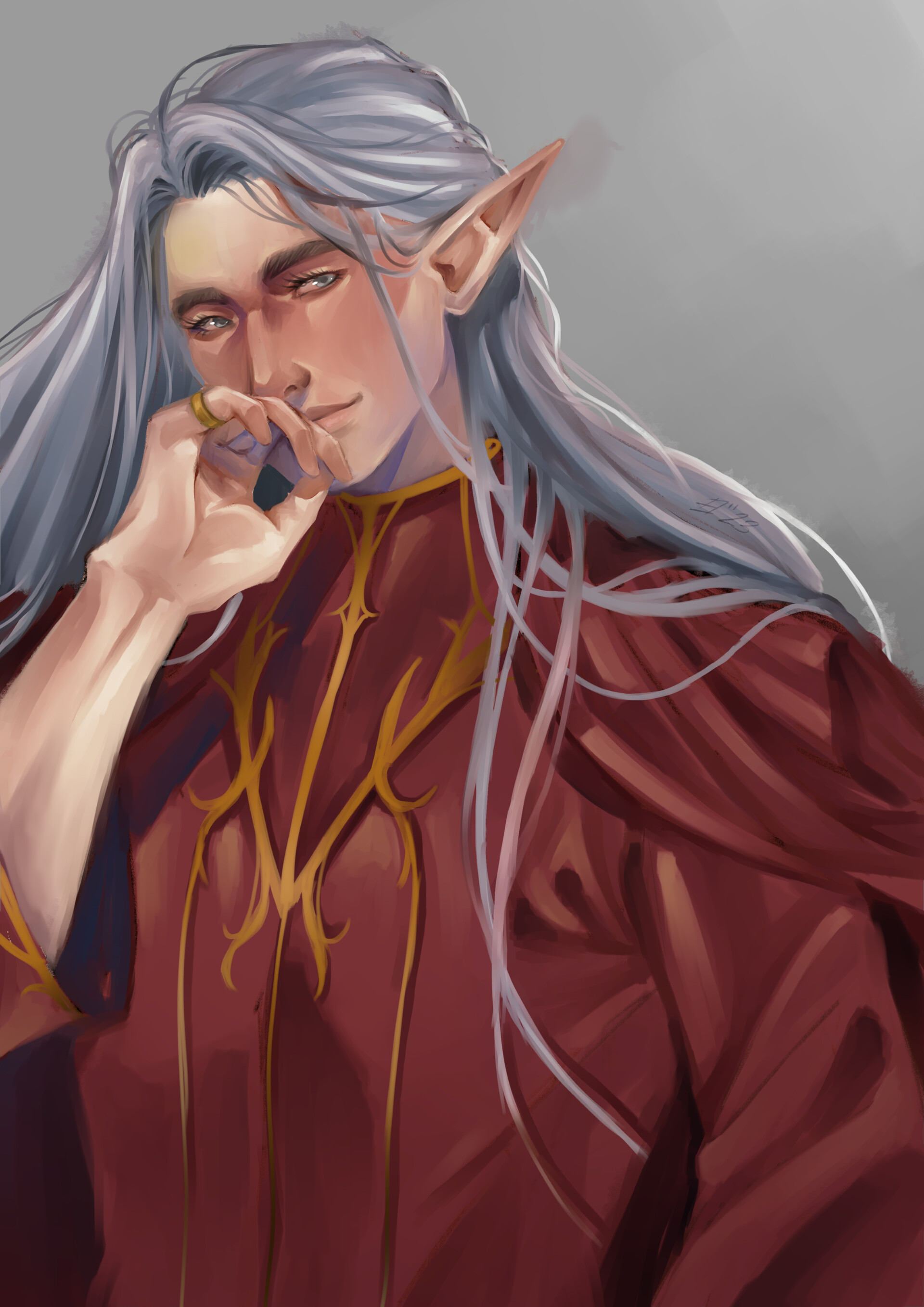 ArtStation - Elven dnd character: King Ares of Oxian