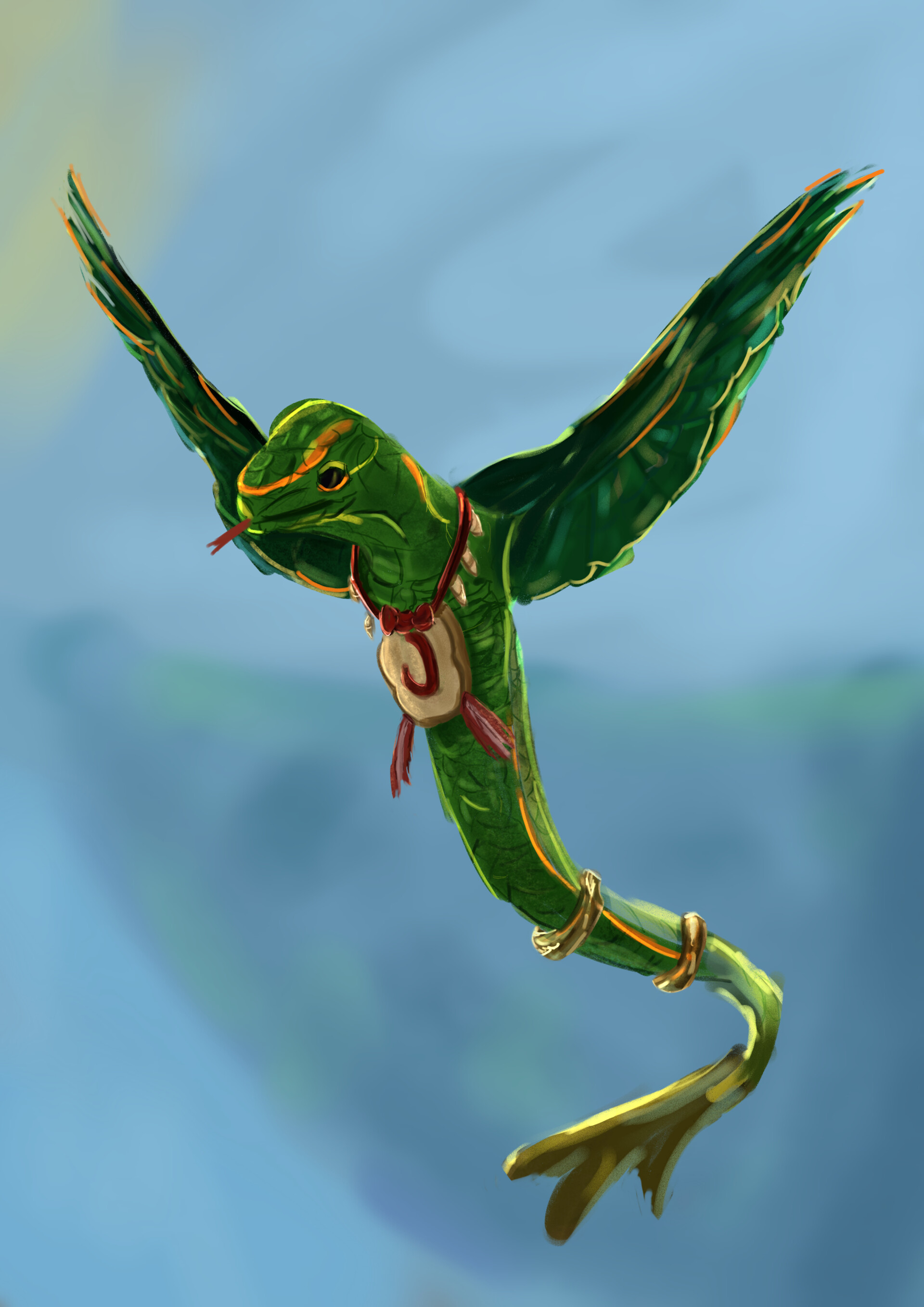 ArtStation - Winged Serpent/Quetzalcoatl