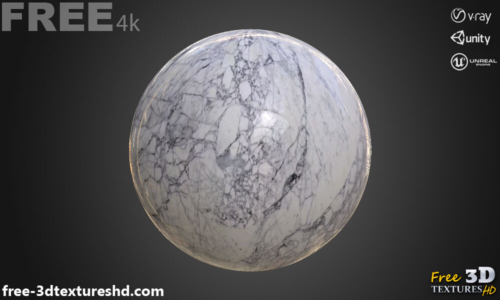 PBR Textures Free Download - White Marble Seamless PBR Texture in High ...