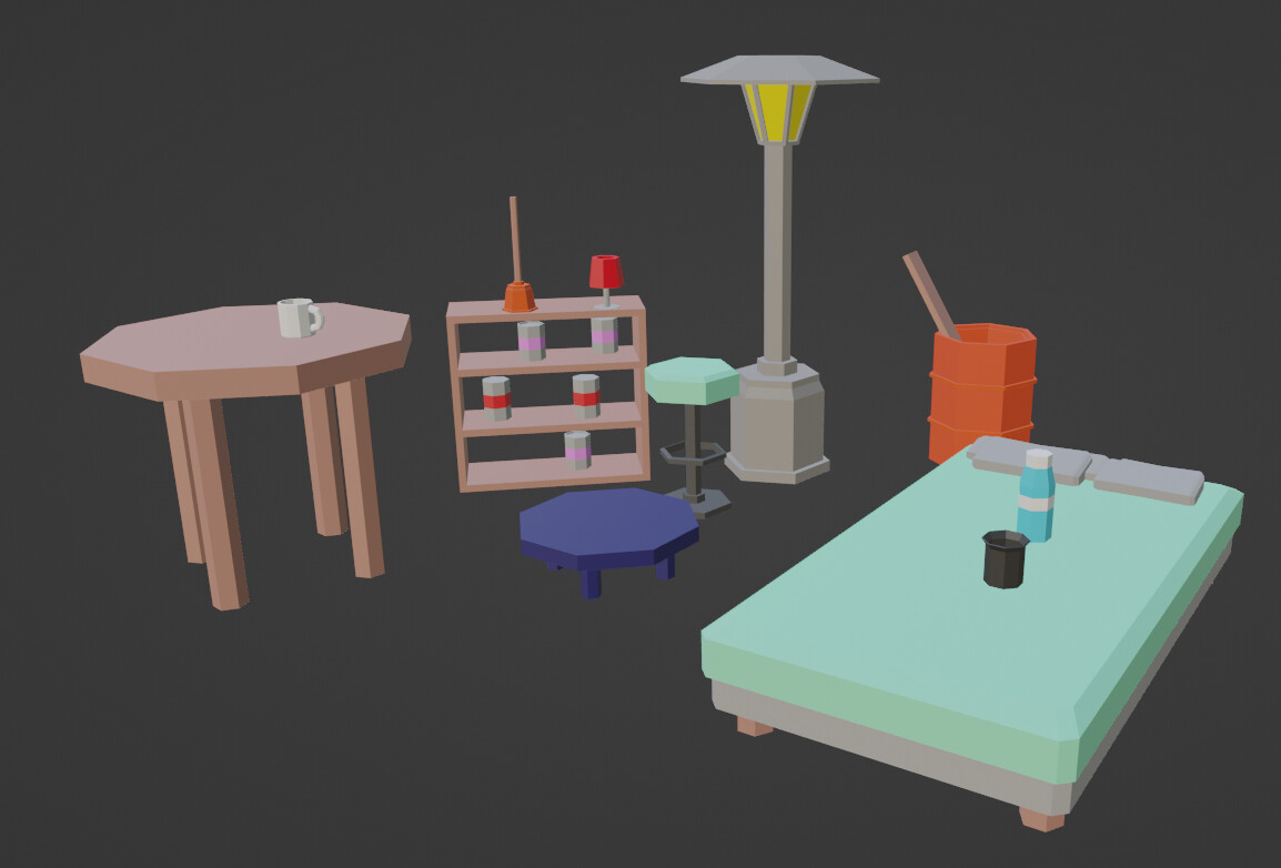 ArtStation - Low Poly Props