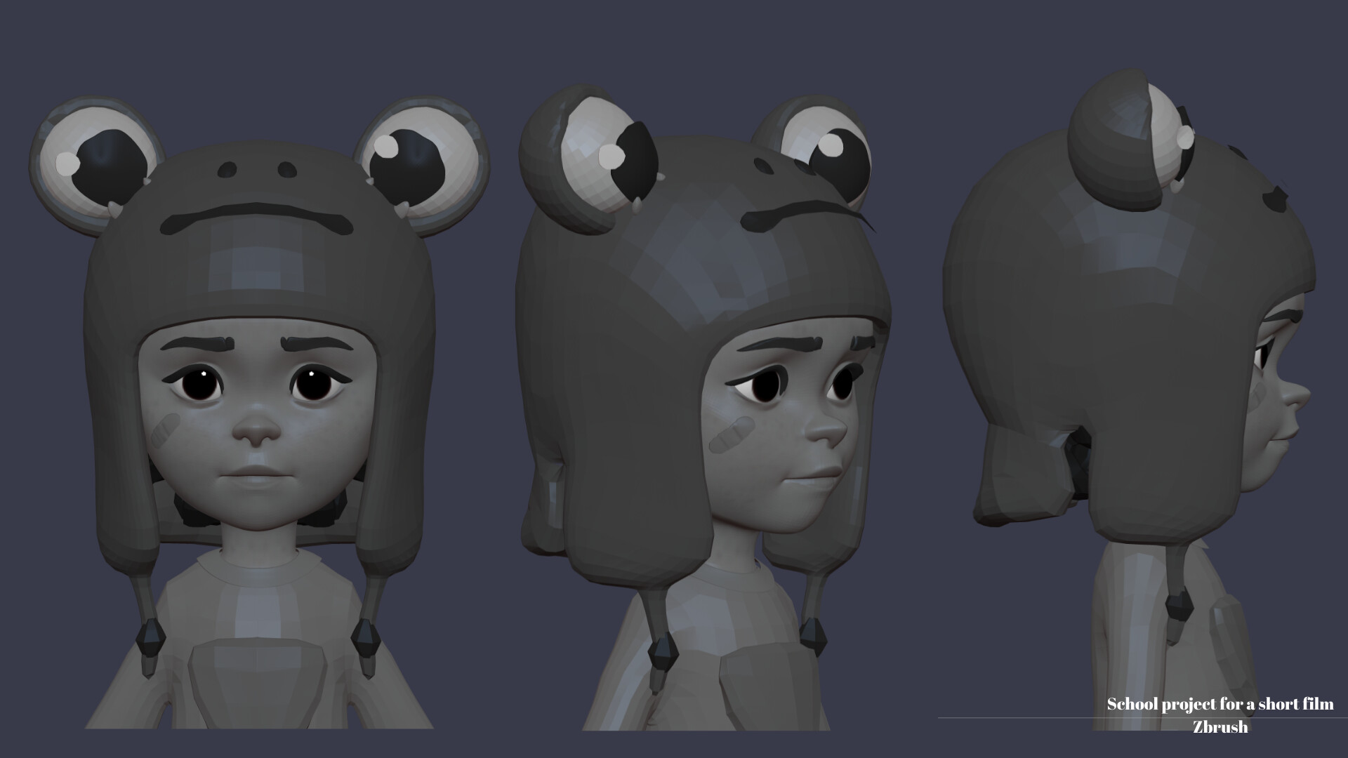 Ambre Fournier - Character, from concept art to rigging