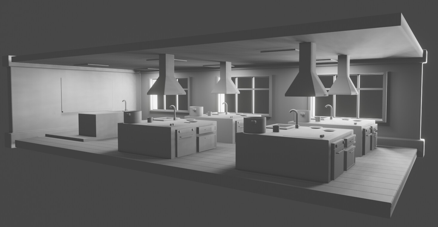 ArtStation - Classroom - Kitchen