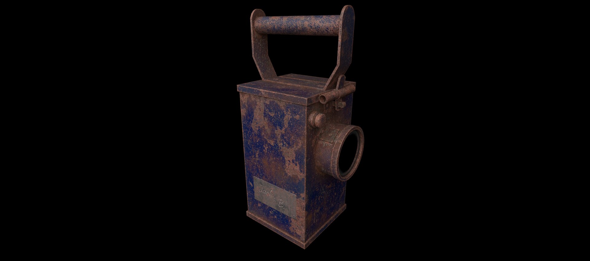 ArtStation - Old and worn mining lamp