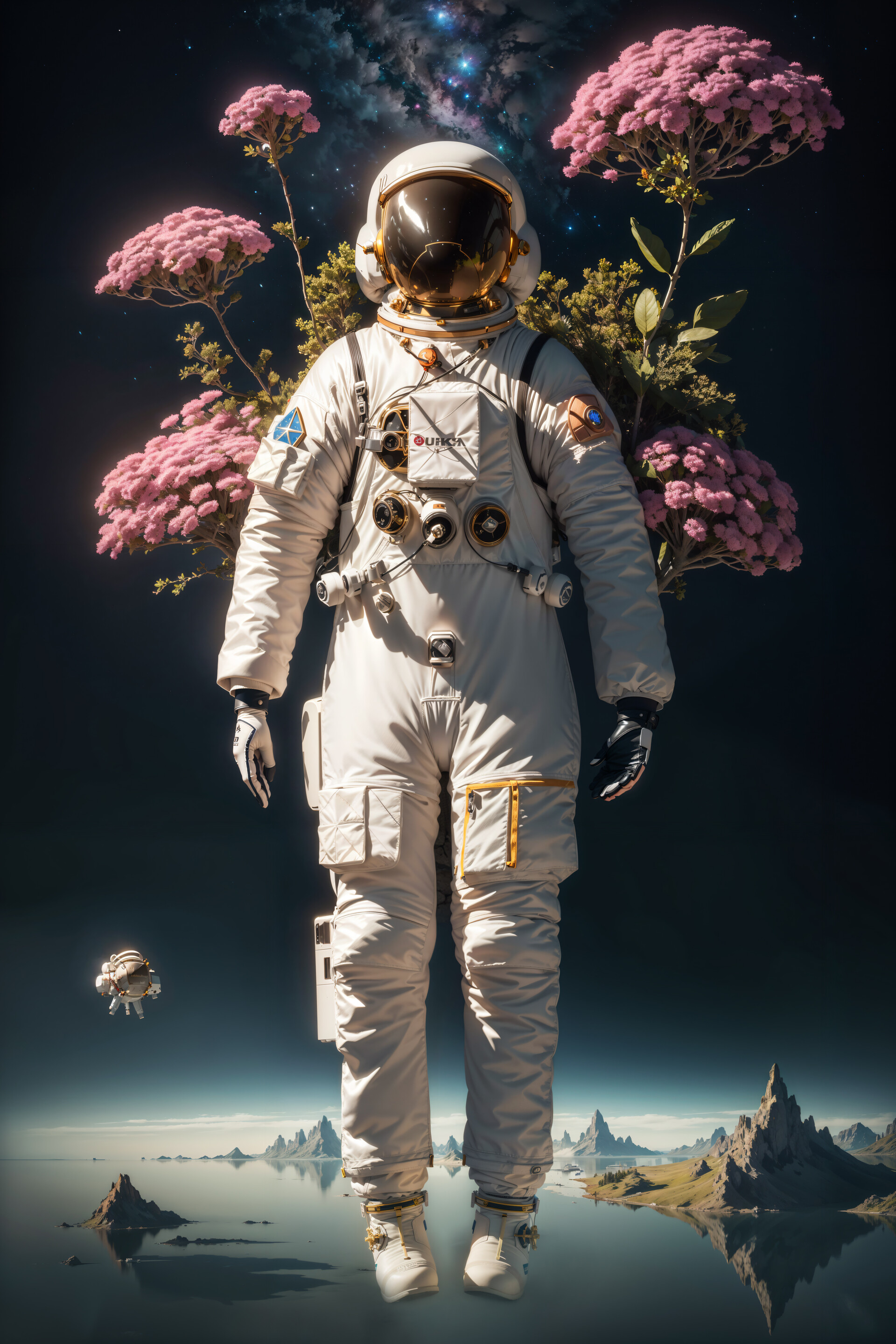 ArtStation - Floating Astronaut: A Pastel Masterpiece of Surreal Wonder
