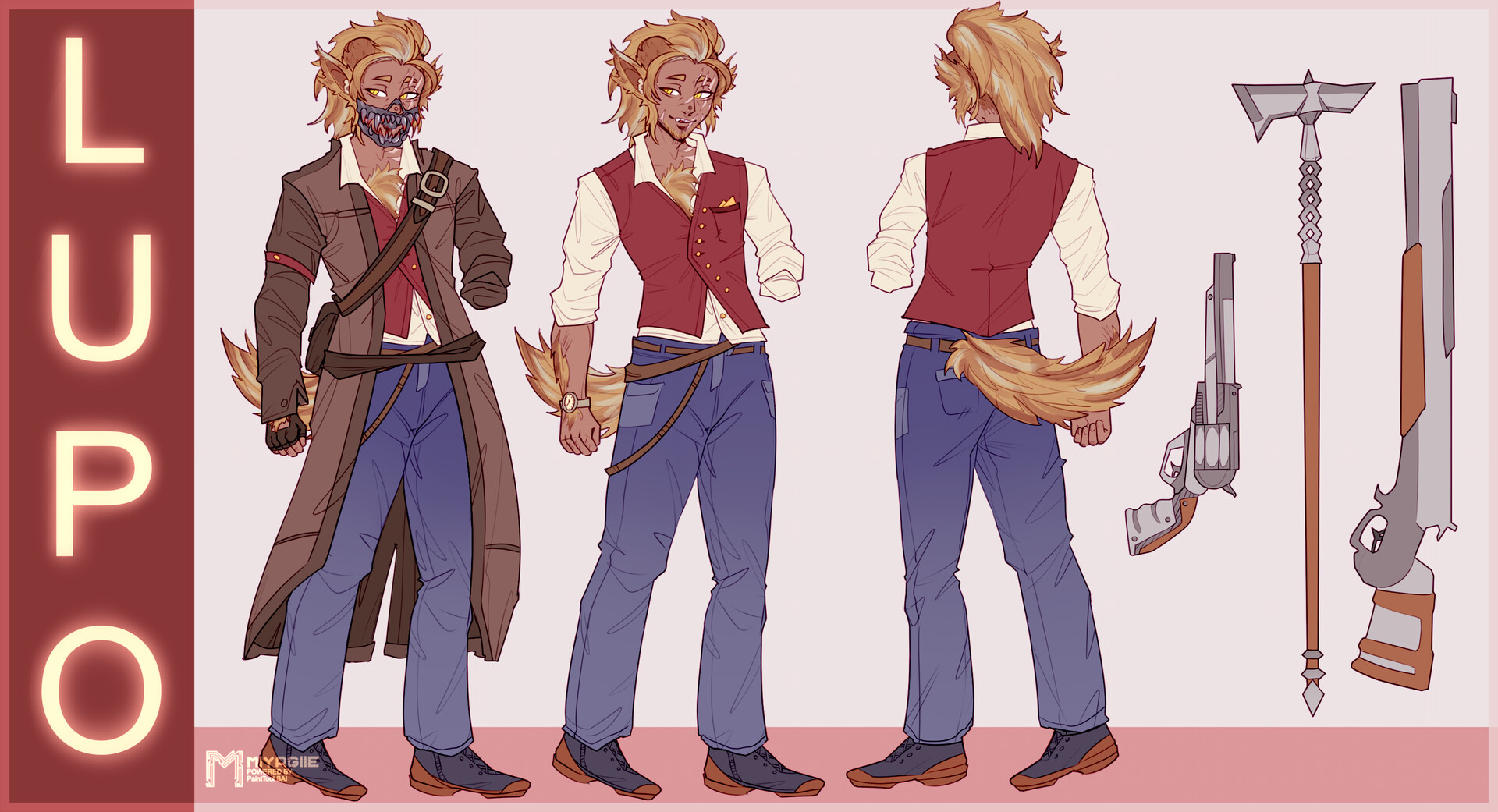 ArtStation - RWBY Character Sheet - Lupo