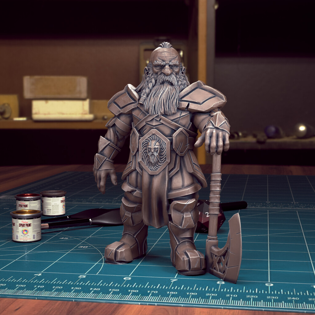 ArtStation - DnD Fighters - Male Dwarf