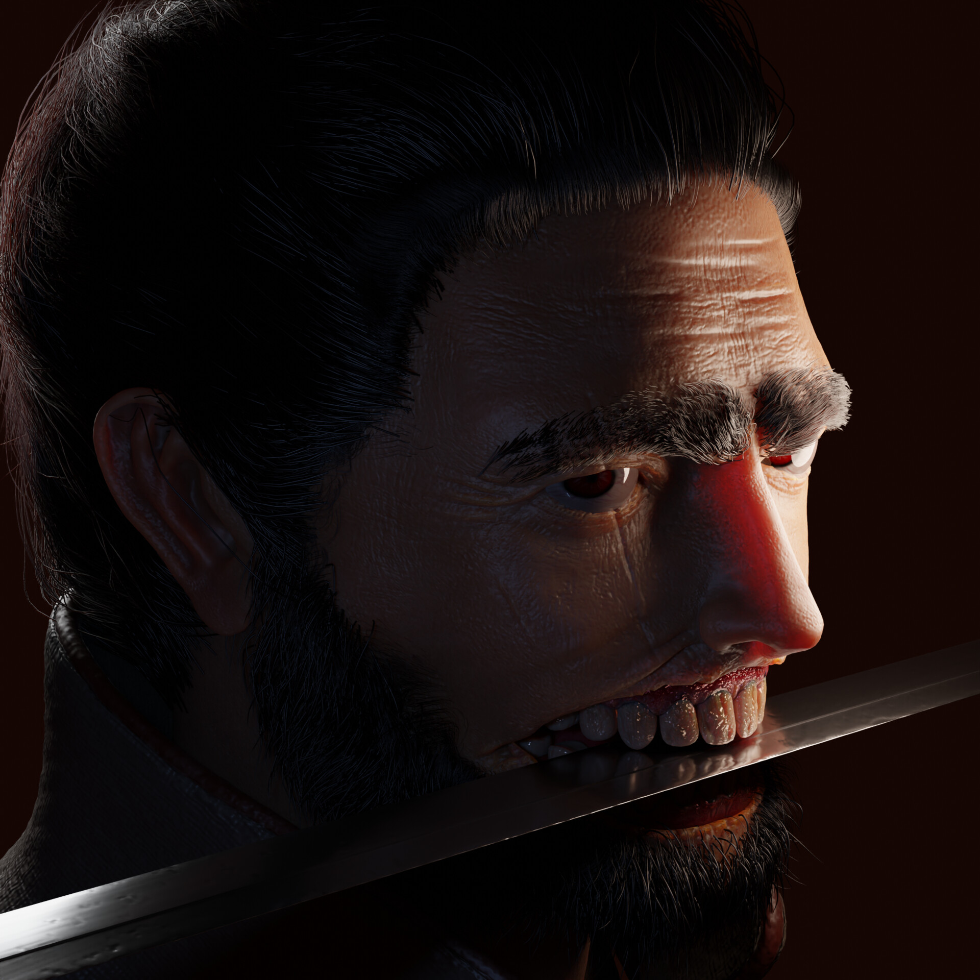 ArtStation - Broken Mouth Ronin Sculpt