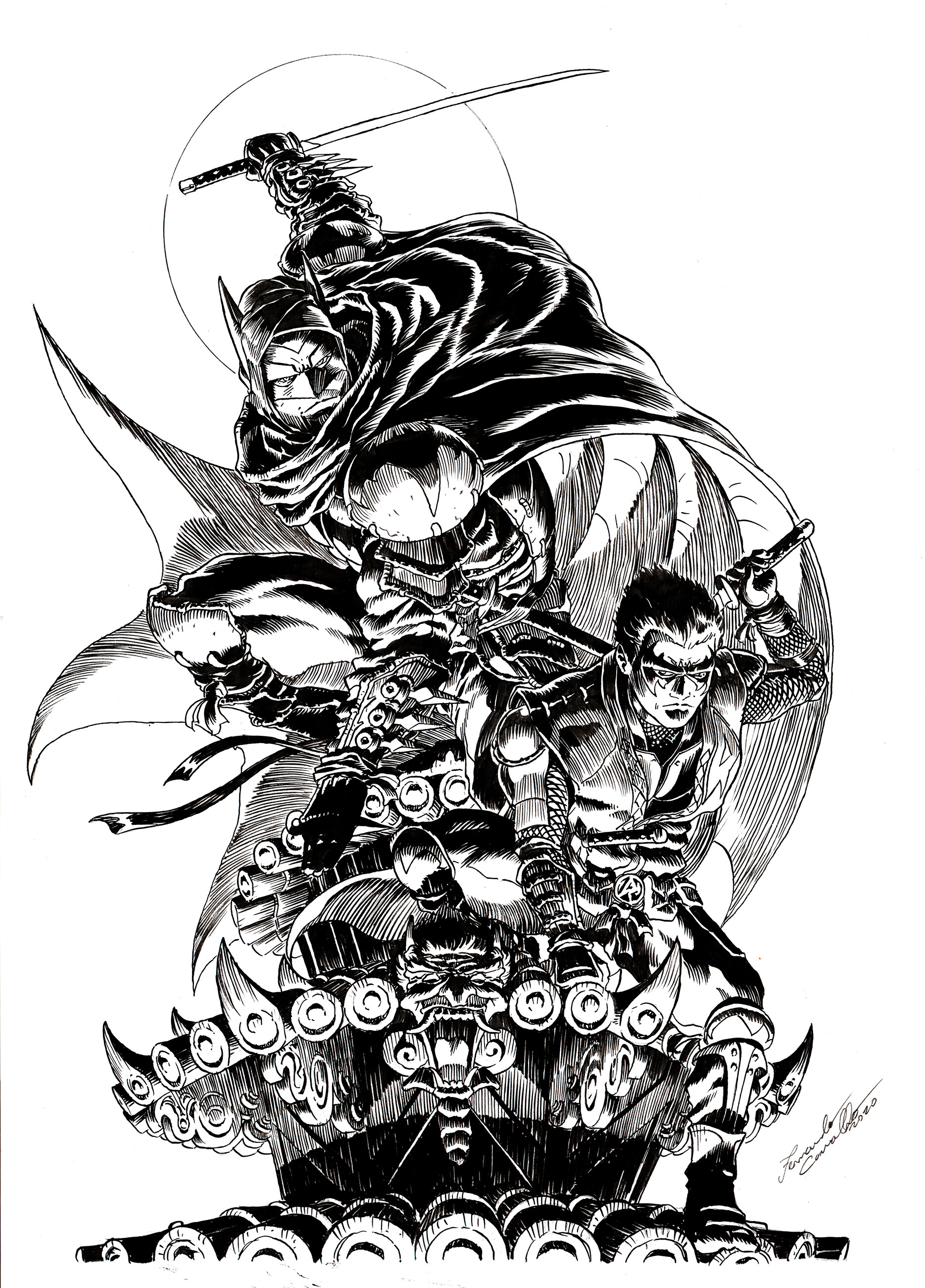 ArtStation - Ninja Batman comission