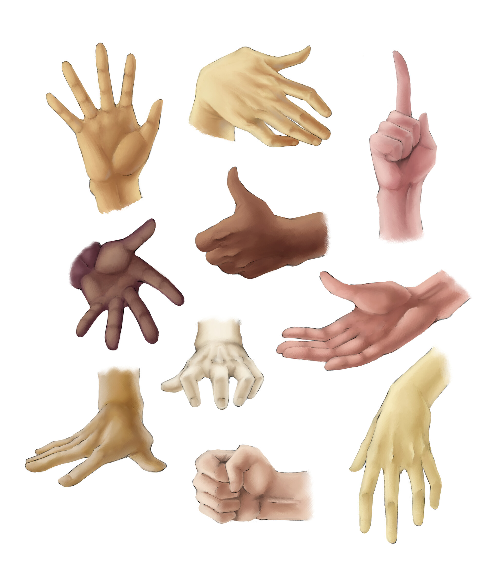 ArtStation - Hand practice