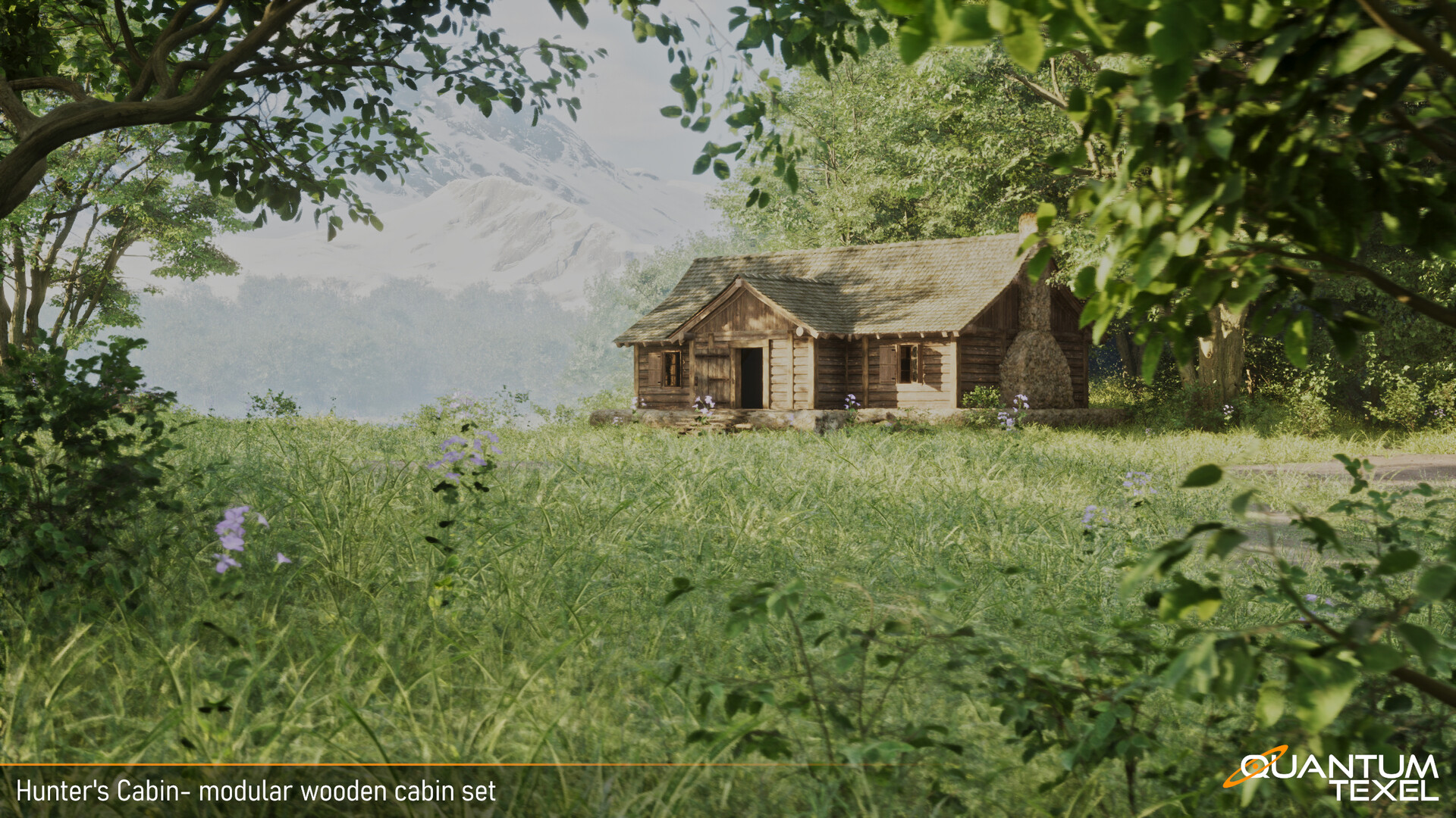 QuantumTexel - Hunter's cabin- modular wooden cabin set