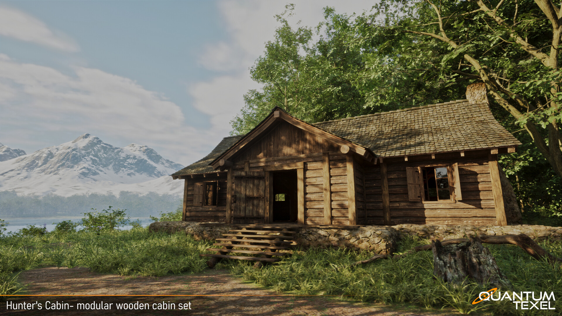 QuantumTexel - Hunter's cabin- modular wooden cabin set