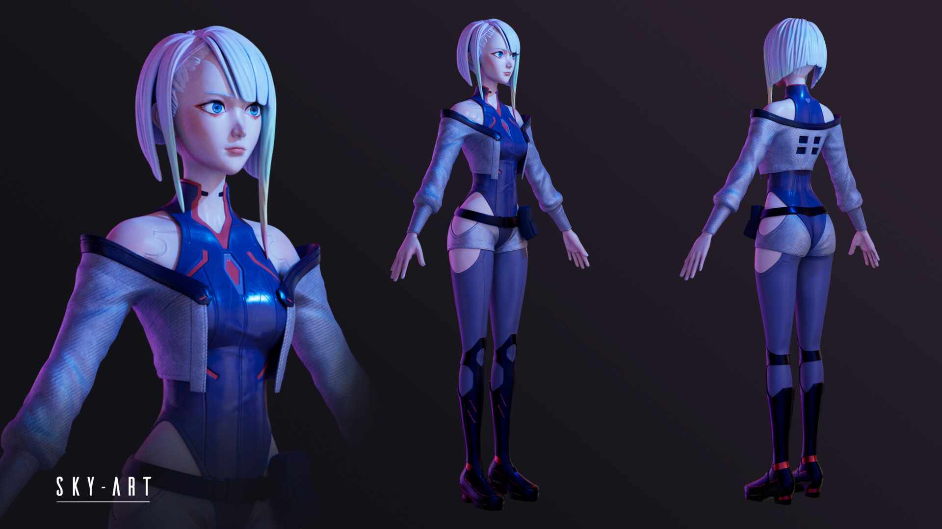 ArtStation - cyberpunk edgerunners-Lucy (fan art)