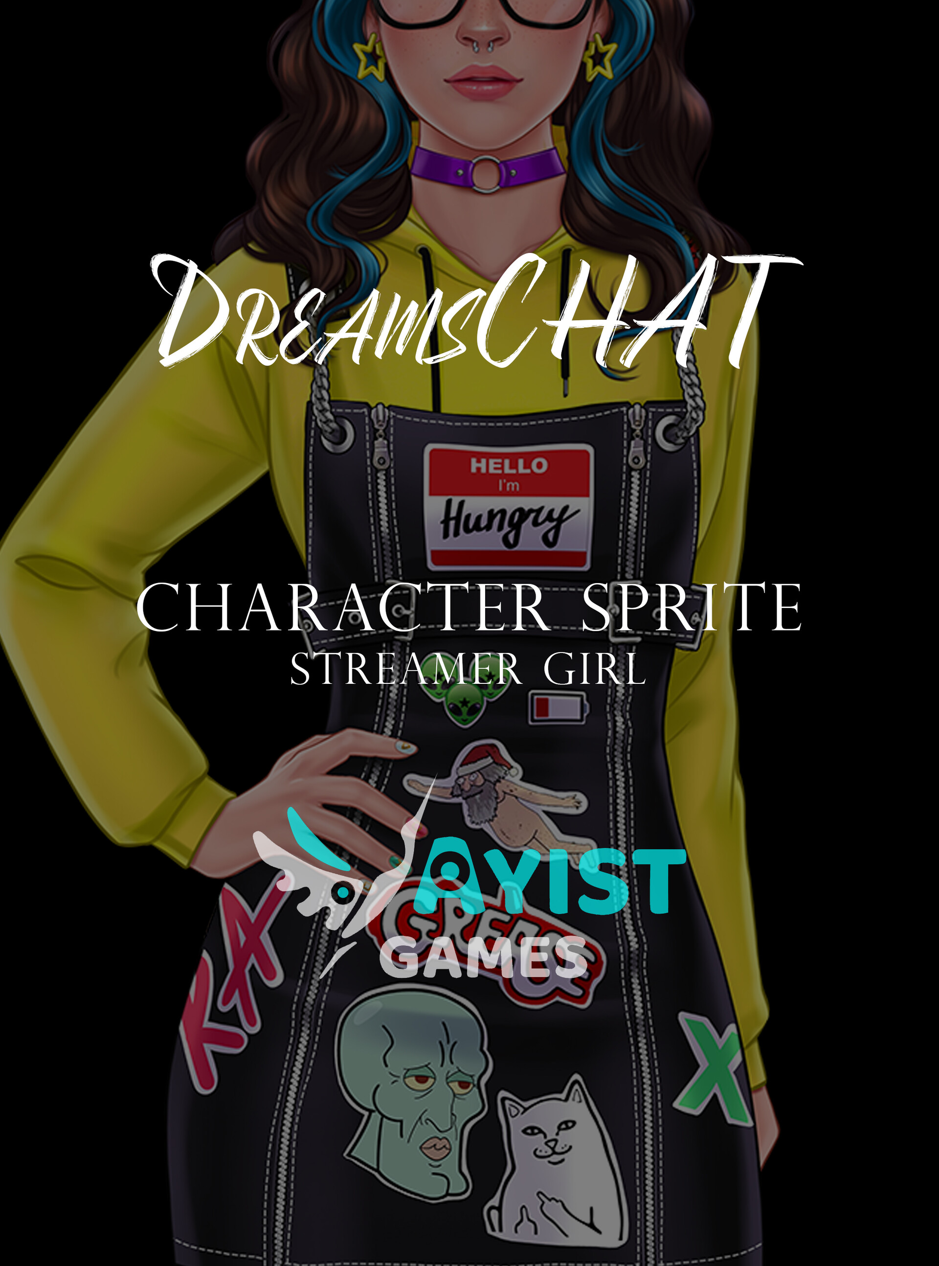 ArtStation - DreamsChat - Character sprite - Streamer girl