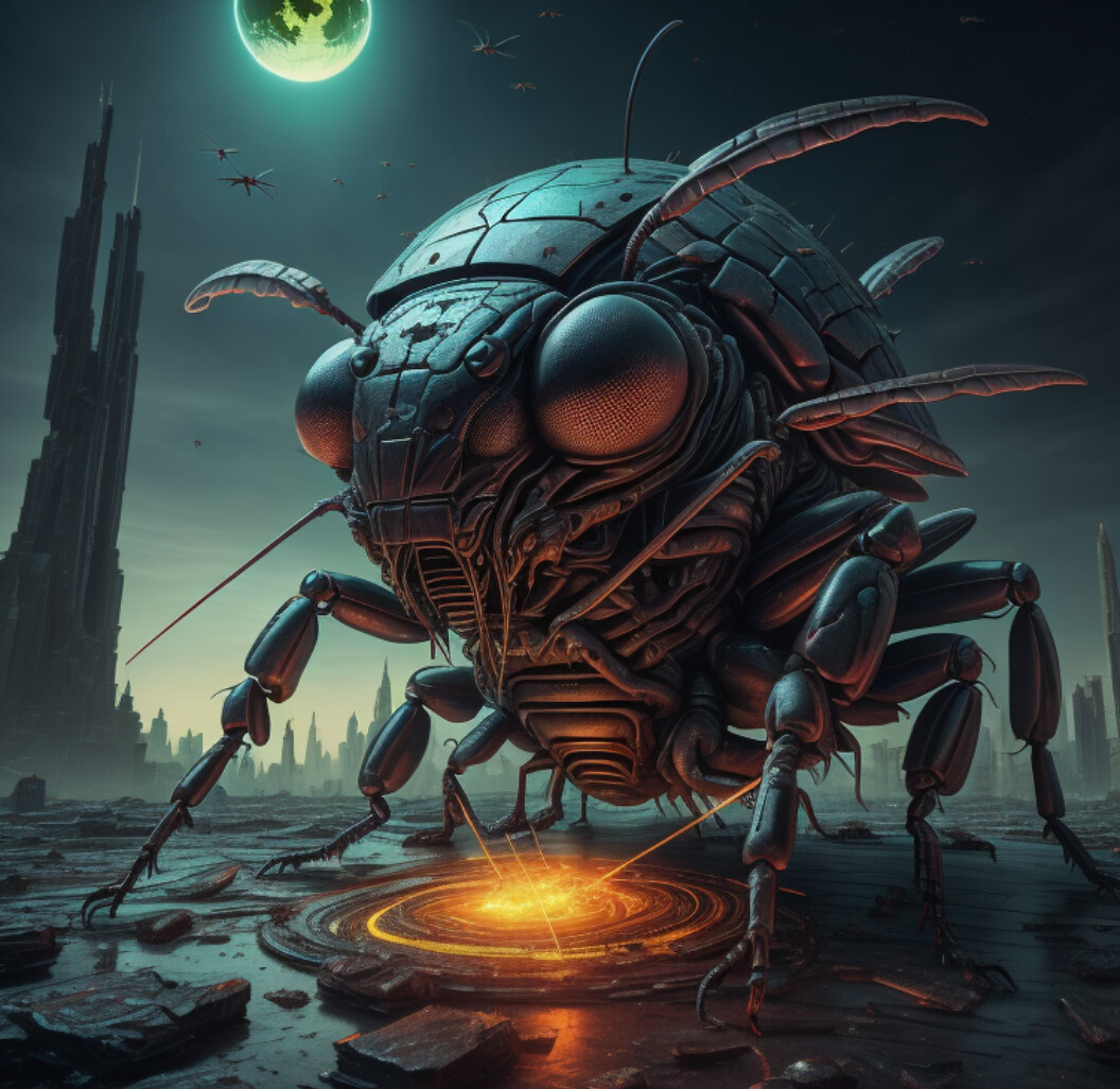 ArtStation - insect spaceship concepts