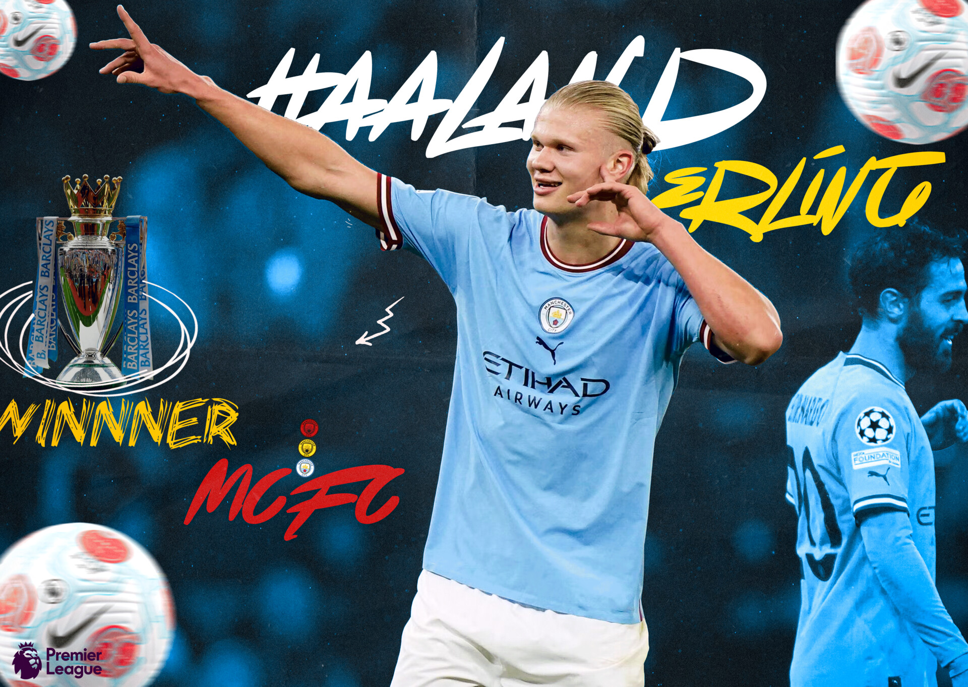 ArtStation - football poster haaland