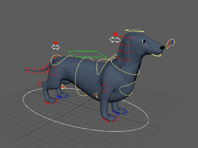 ArtStation - Dachshund Dog Rig