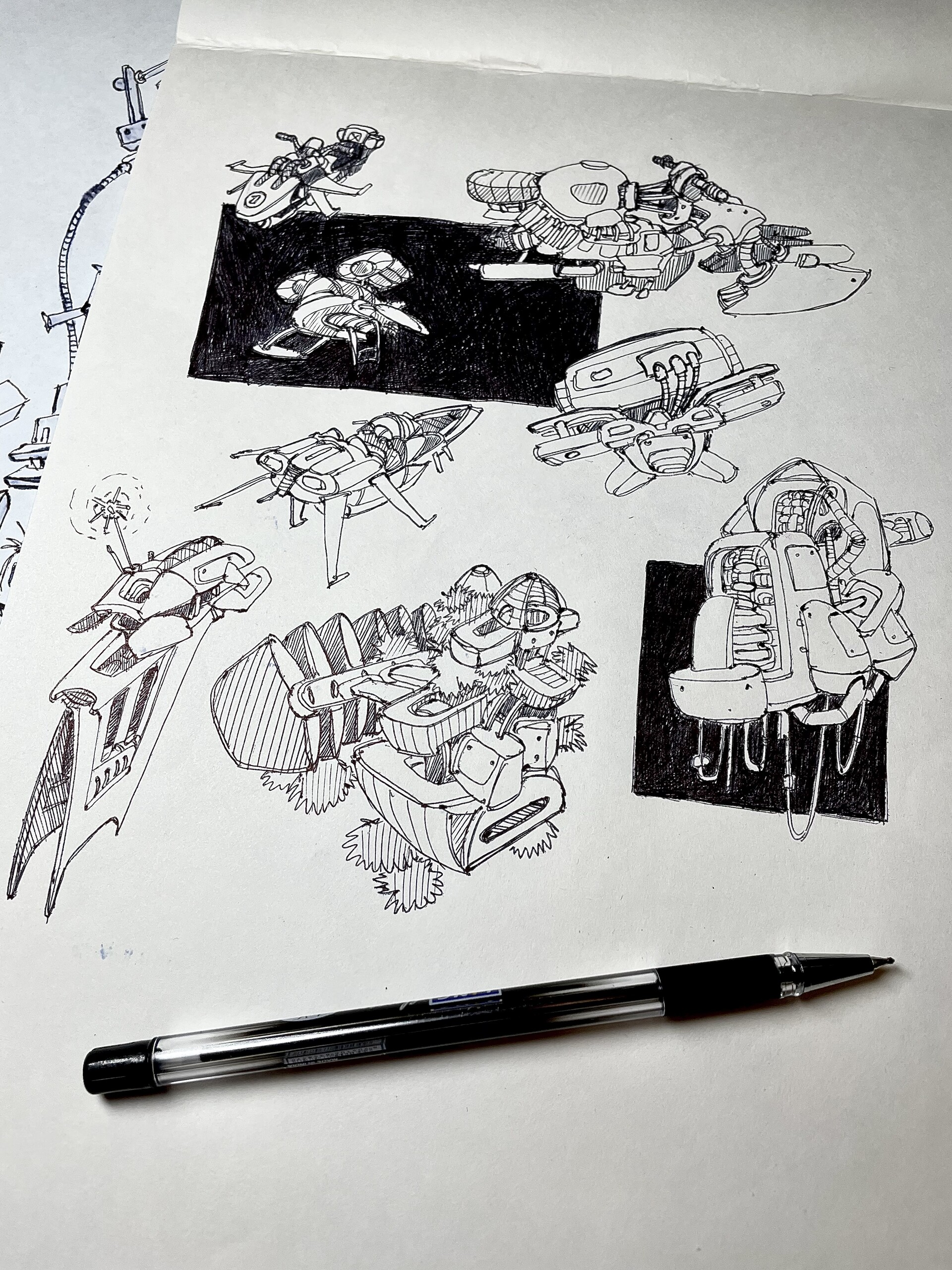 ArtStation - Sketchbook | ballpoint pen drawing | concept art | process ...