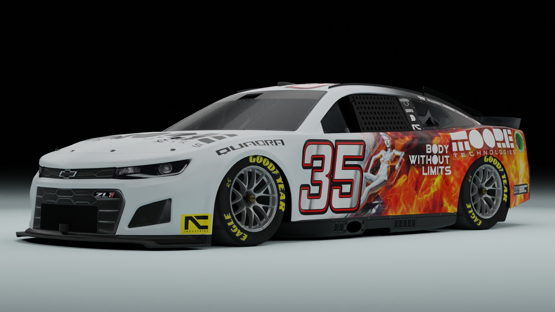 ArtStation - NASCAR Chevrolet Camaro Moore Technologies livery