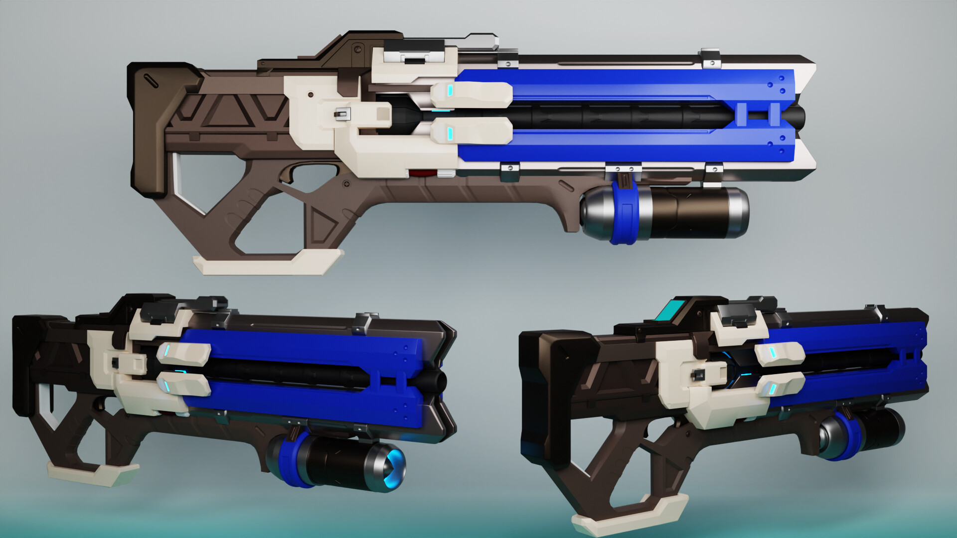 ArtStation - soldier 76 gun recreated practice