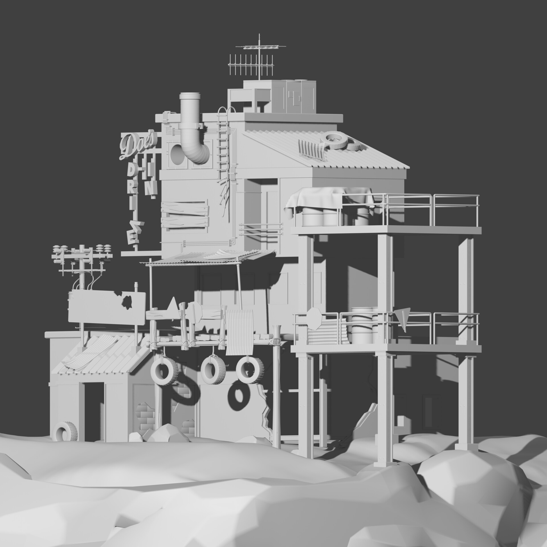 ArtStation - Wasteland Base