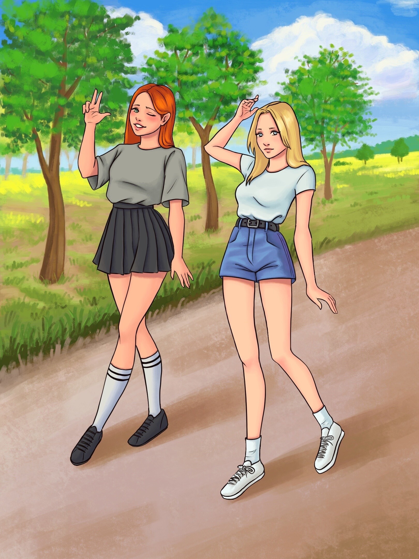 ArtStation - girlfriend on a walk