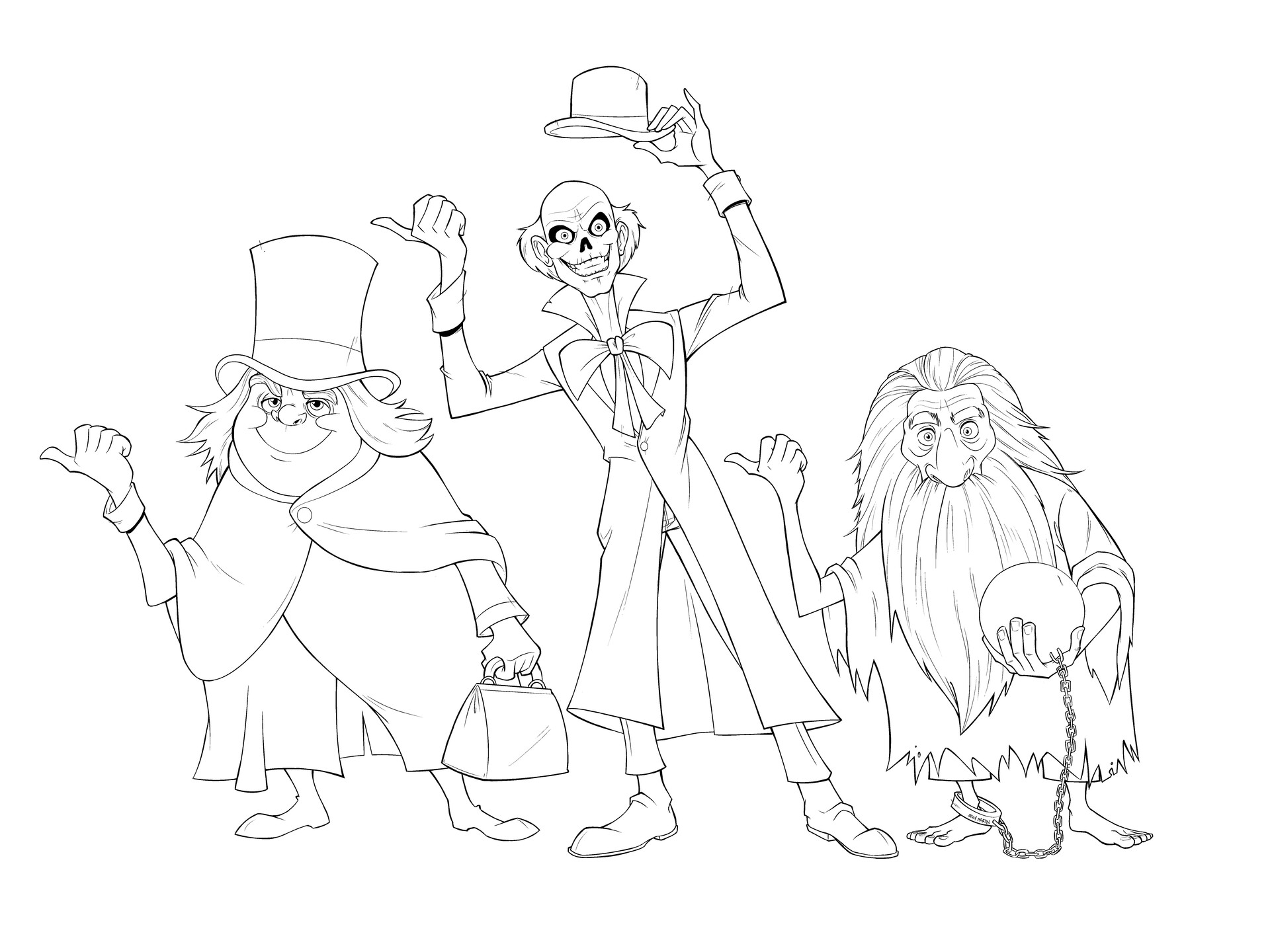 haunted mansion coloring pages disney