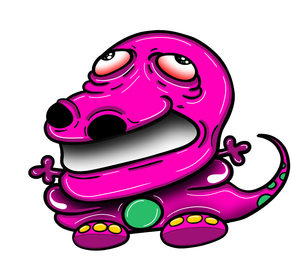 ArtStation - Cursed Barney the Dinosaur