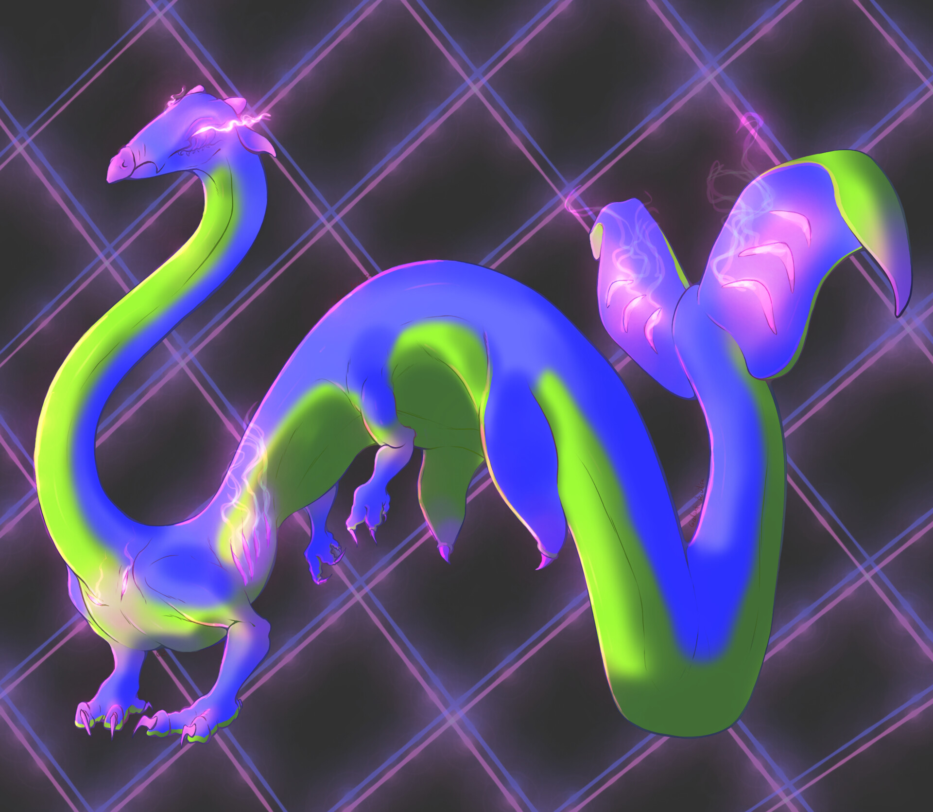 ArtStation - Neon Fantasy Creature