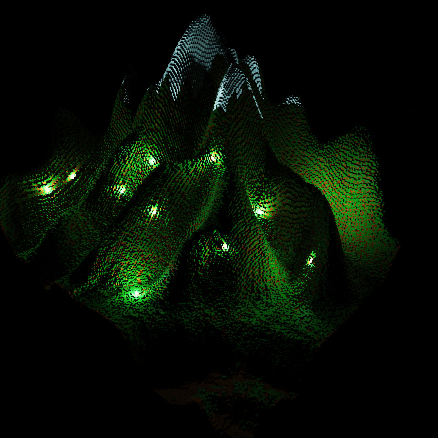 ArtStation - Light dots in the mountain