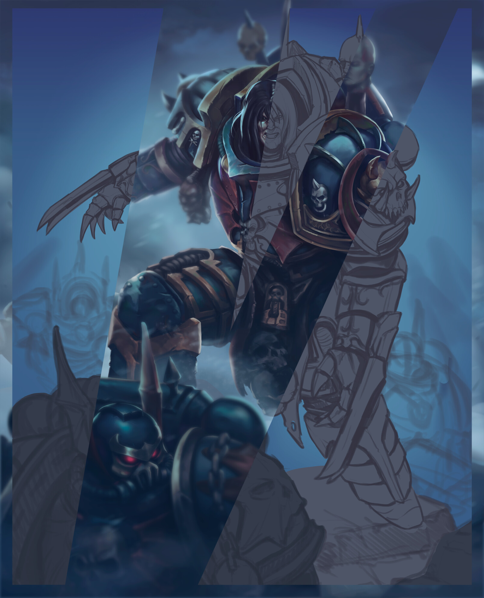 Vitaly Perevoshikov - Konrad Curze. Horus Heresy Warhammer 40k. FanArt.