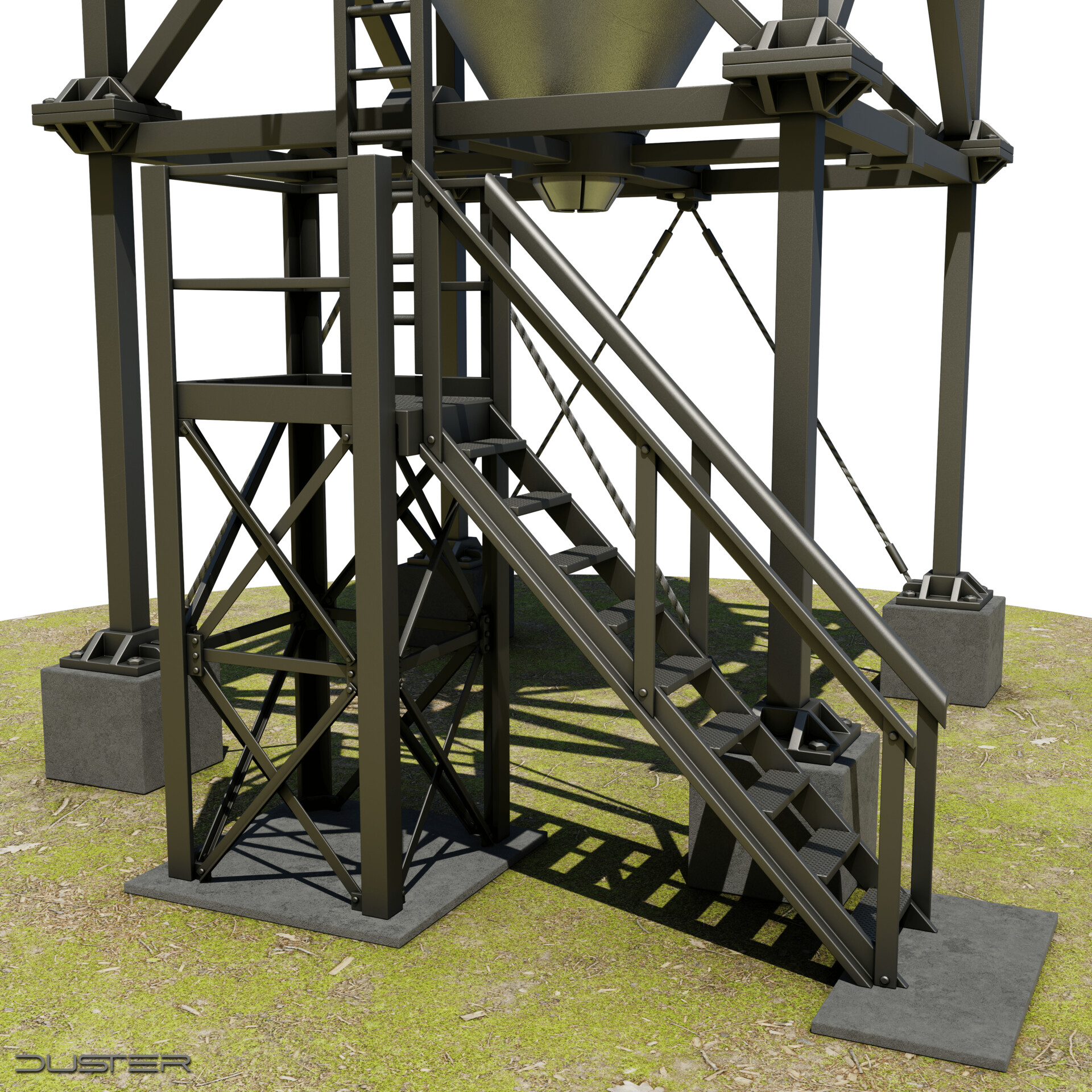 Duster - Grain Storage Silo - Blender 3D Model
