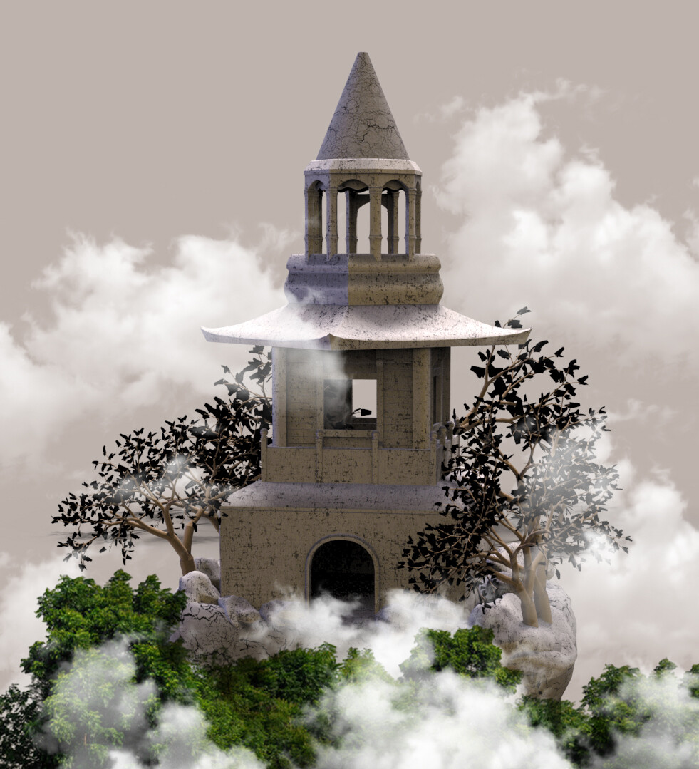 ArtStation - A Temple in the clouds