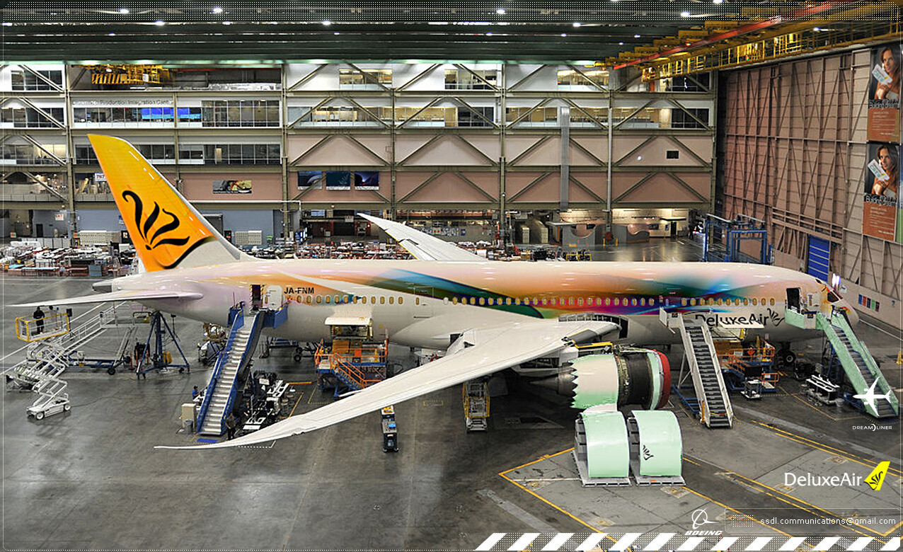 Nebojsa De Luka - DeluxeAir Boeing 787 Dreamliner Livery concept