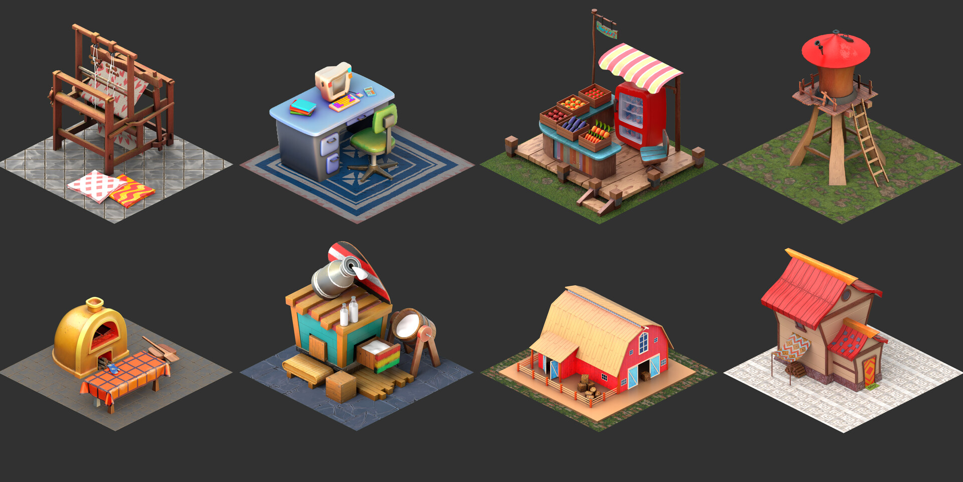 ArtStation - Farming Simulation Game Scene: Isometric