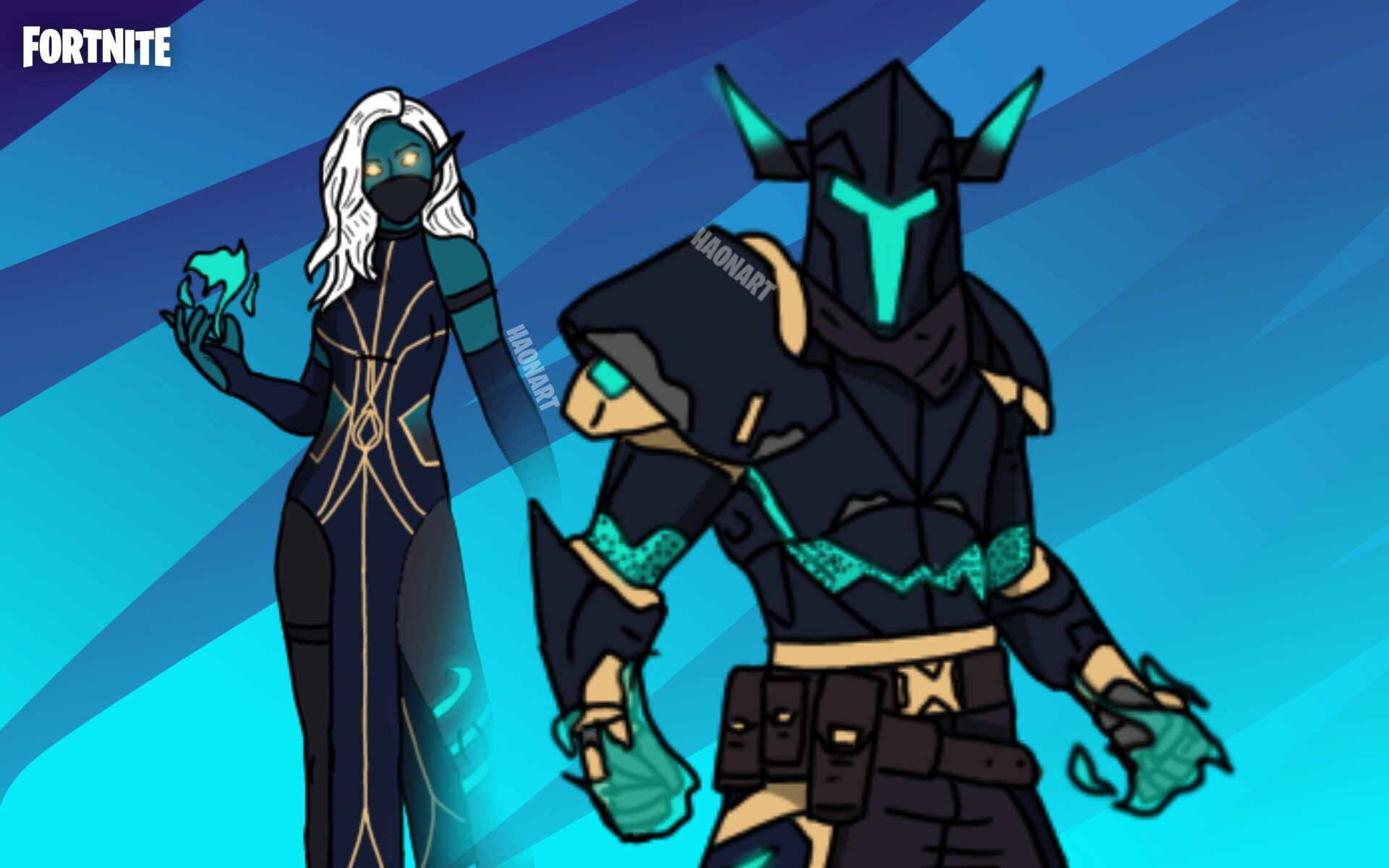 HaonArt - Fortnite Skin set Concept | Abyss Kingdom set
