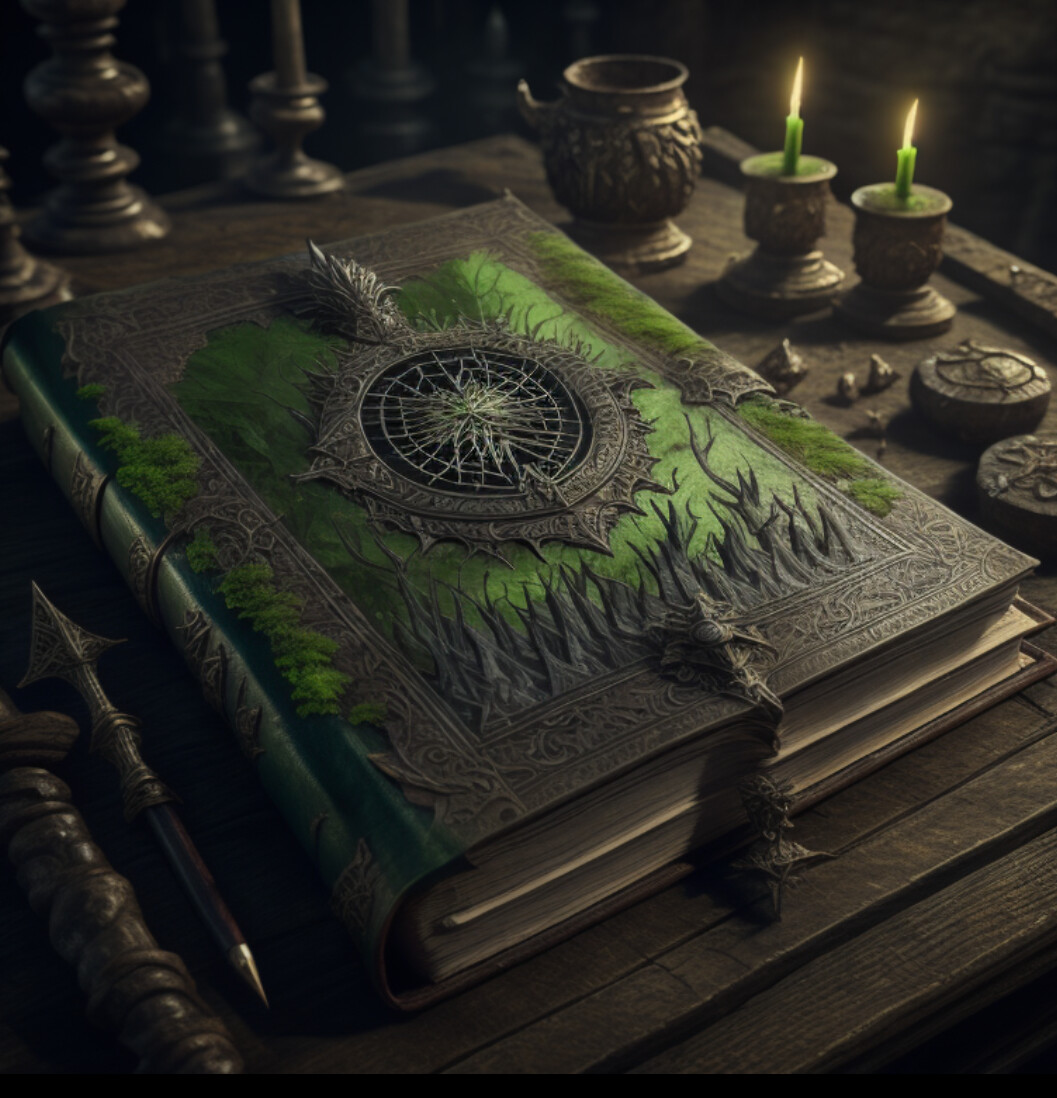 ArtStation - dark magic book