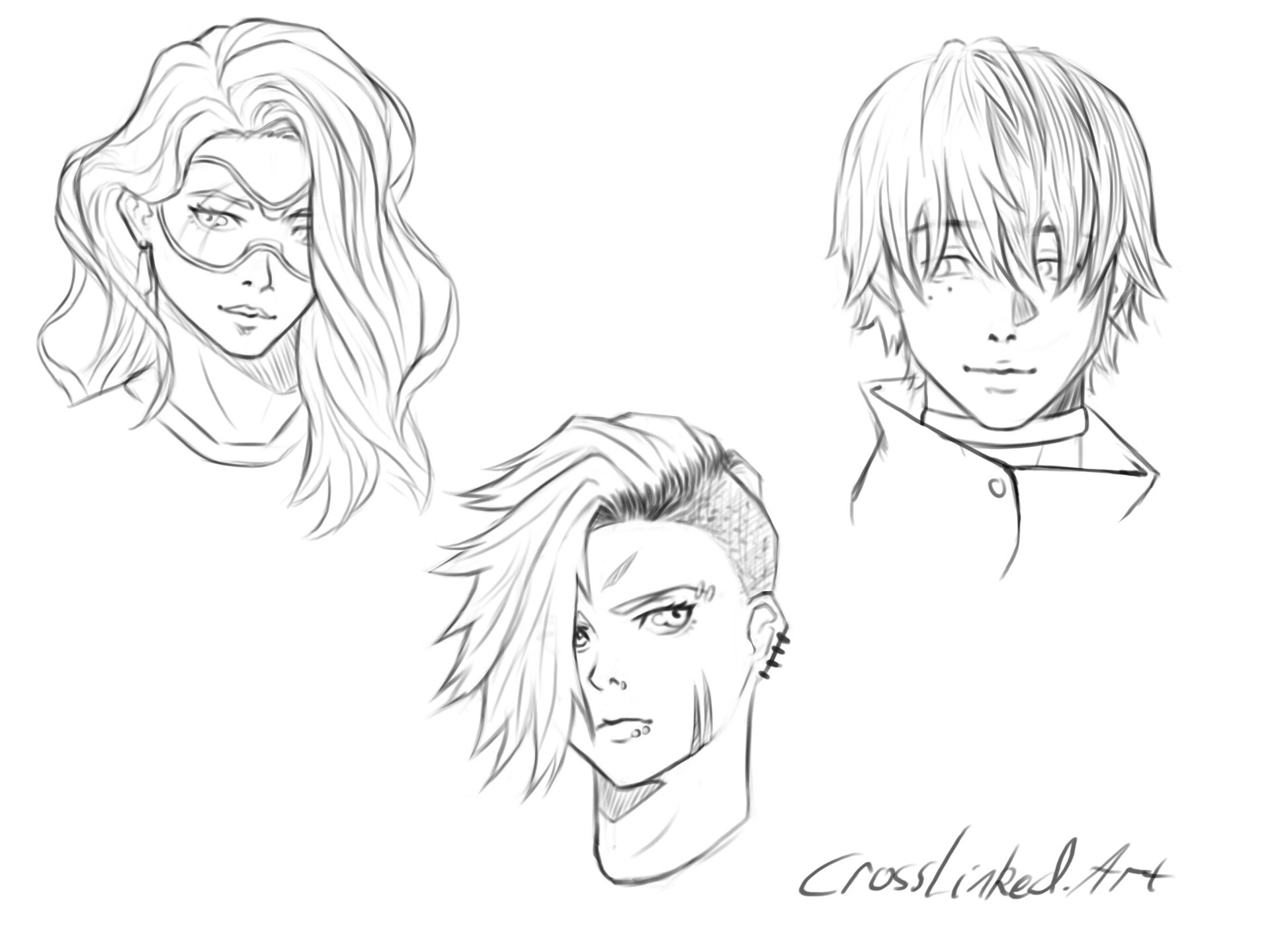 ArtStation - Headshot sketches