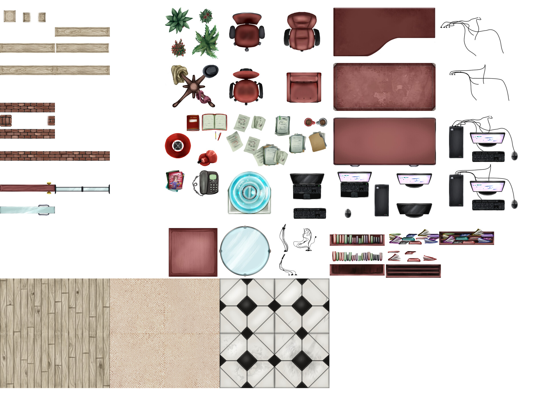 ArtStation - office map assets for blackgrove